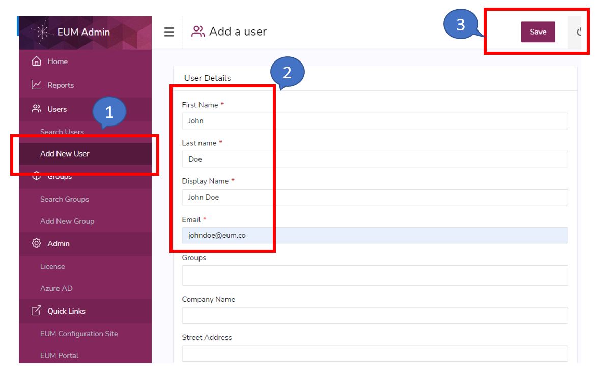 Add a New Guest User in EUM V6 – ExtranetUserManager