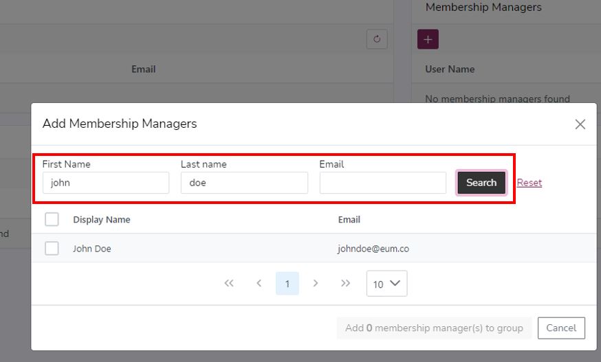 Add Membership Manager to a EUM Group – ExtranetUserManager
