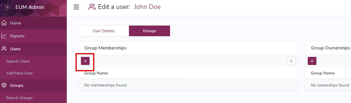 Add a User to a Group using EUM Admin – ExtranetUserManager