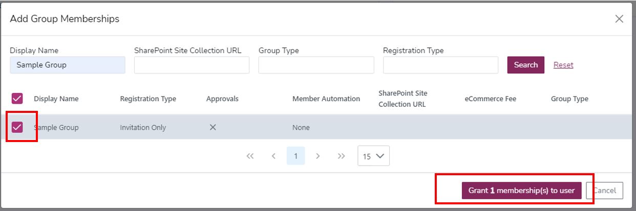 Add a User to a Group using EUM Admin – ExtranetUserManager
