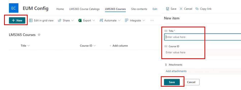 Connect EUM Group to LMS – ExtranetUserManager