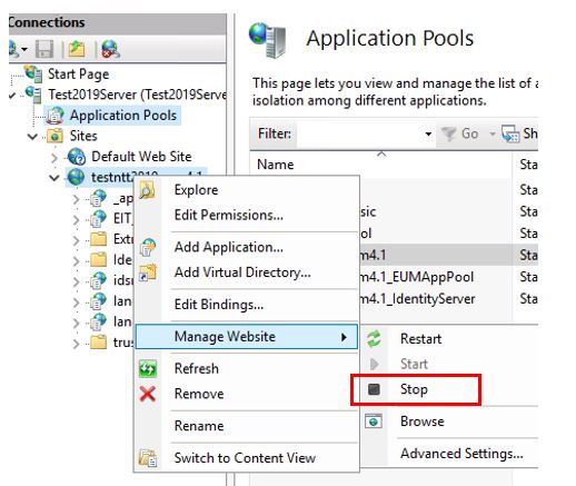 Deleting On Premises EUM v4 – ExtranetUserManager