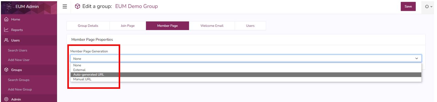 Create a Group Member Page – ExtranetUserManager