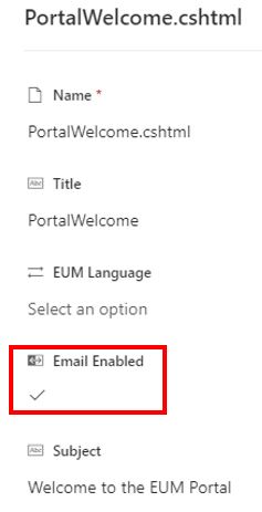 Enable Portal Welcome Email in EUM V6 – ExtranetUserManager