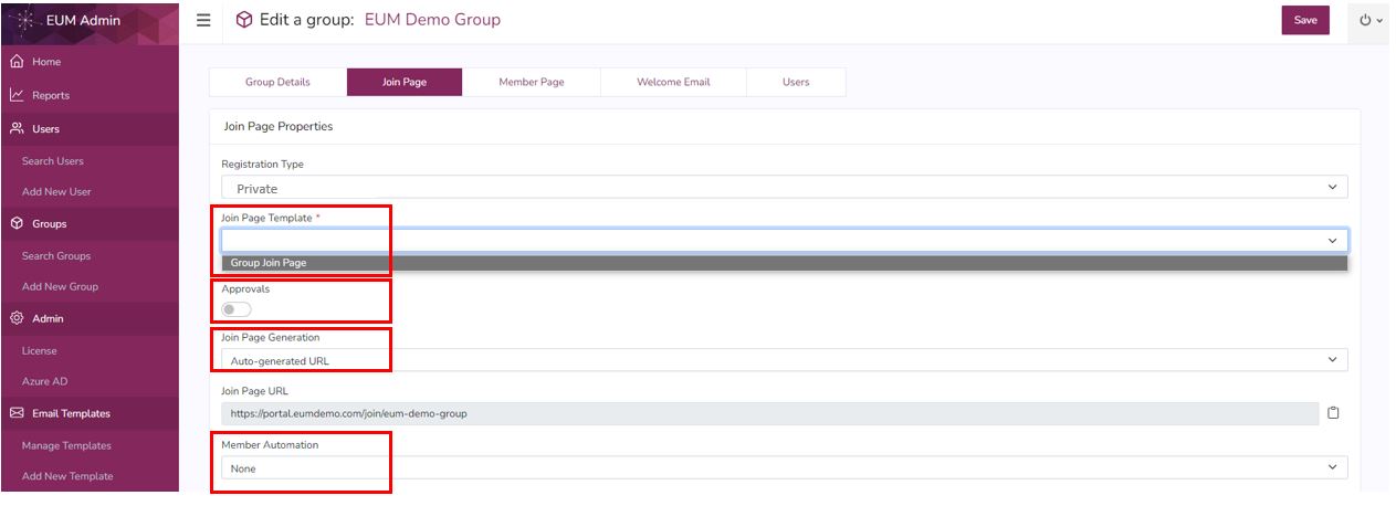 Create a Private EUM Group – ExtranetUserManager