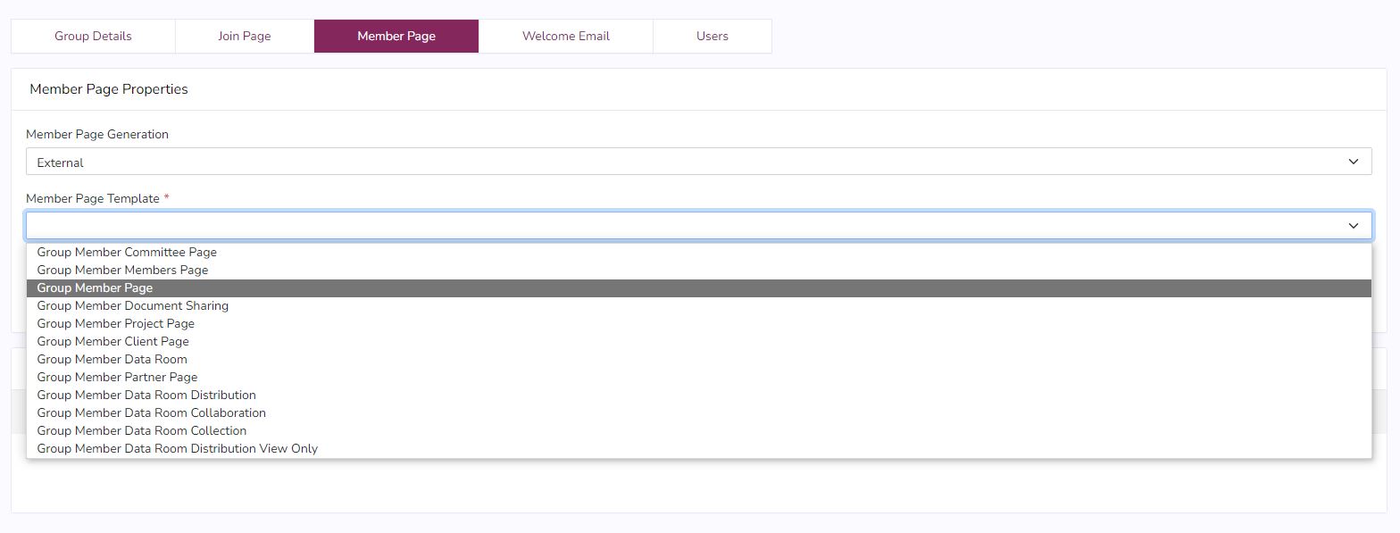 Create a Group Member Page – ExtranetUserManager